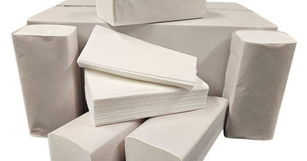 Pallet Handdoeken Z gevouwen 100% Cellulose 2 laags 22x24 cm