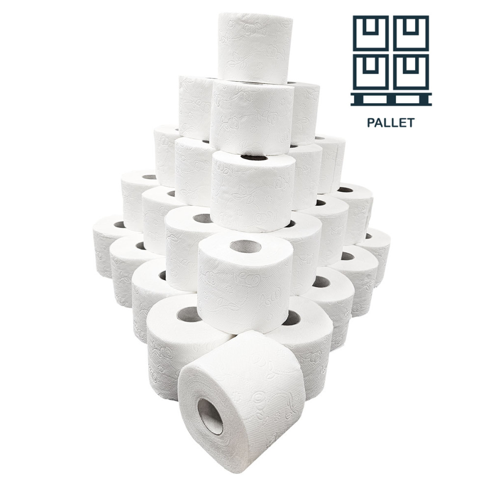 Pallet Toiletpapier Traditioneel 100% Cellulose 2 Laags 400 Vel 10 x 4 ...